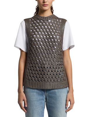 Click here for Peserico Vest in Cotton Yarn with Foil prices