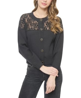 Click here for Central Park West Womens Stella Lace X Knit Twofer... prices