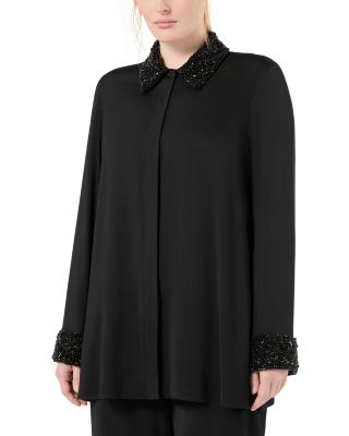 Click here for Marina Rinaldi Mrezagara Embellished Blouse prices