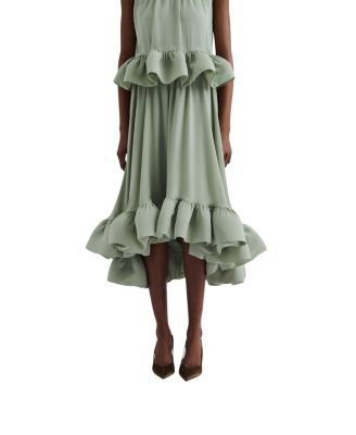 Click here for Malina Adriana Frilled Hem Midi Skirt prices