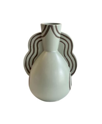 Click here for Tov Furniture Ceramic Line Art Wavy Vase prices