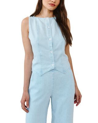 Click here for Bella Dahl Boatneck Seamed Vest prices