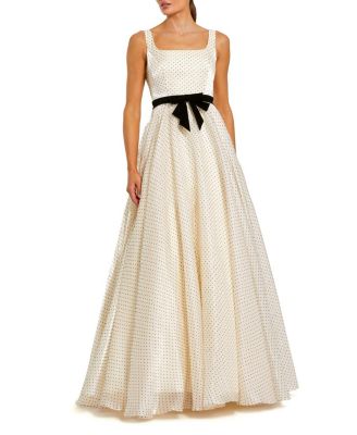 Click here for Mac Duggal Polka Dot Organza Square Neck Ballgown... prices