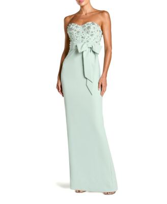 Click here for Mac Duggal Crepe Embellished Bustier Strapless Gow... prices