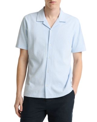 Click here for Vince Seersucker Stripe Short Sleeve Cabana Shirt prices