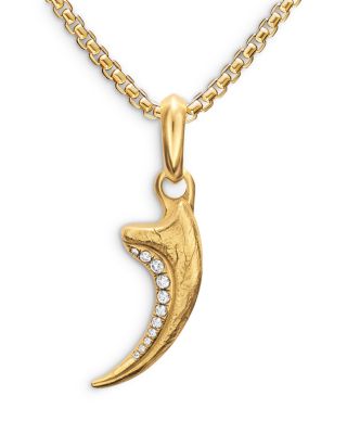 Click here for Mens Raptor Claw Amulet in 18K Yellow Gold with Di... prices