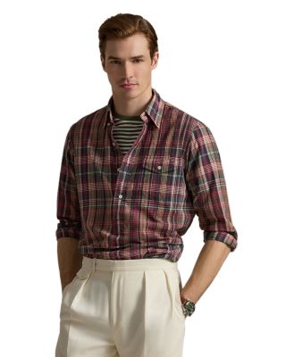 Click here for Polo Ralph Lauren Classic Fit Madras Popover Shirt prices