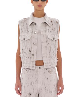 Click here for Haikure Ryder Bull Destroyed Denim Vest prices
