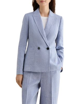 Click here for Hobbs London Petite Estella Linen Blazer prices