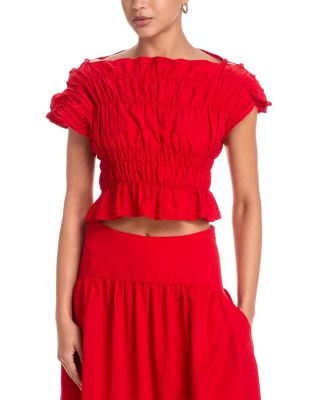 Click here for Cinq a Sept Evalina Cropped Top prices