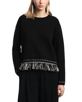 Click here for Emporio Armani Fringe Hem Sweater prices
