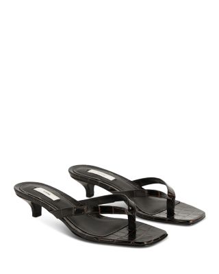 Click here for Toteme Womens Croco Embossed High Heel Flip Flops prices