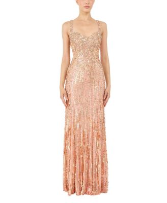 Click here for Jenny Packham Da Vinci Sequin-Embellished Dress prices