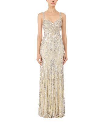 Click here for Jenny Packham Da Vinci Sequin-Embellished Dress prices