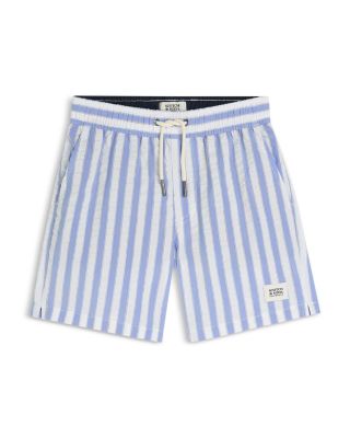 Click here for Scotch & Soda Boys Striped Mid Length Swim Shorts... prices