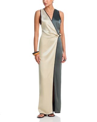 Click here for Nanushka Perach Color Blocked Dress prices