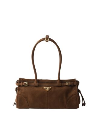 Click here for Prada Bonnie Medium Suede Handbag prices