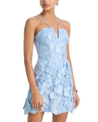 Click here for Aqua 3D Flower Spaghetti Strap Mini Dress - Exclus... prices