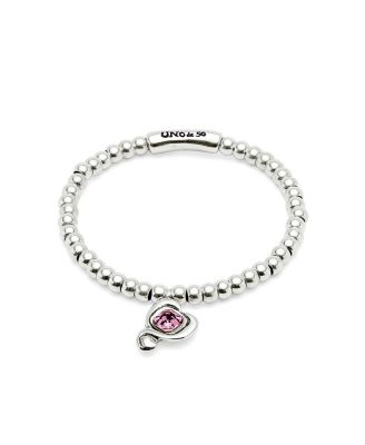 Click here for UNOde50 Beaded Stretch Bracelet with Heart and Pin... prices