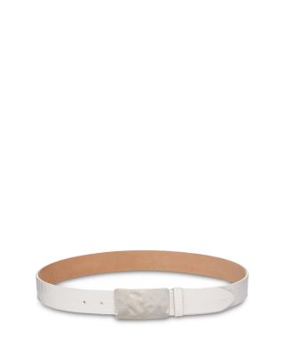 Click here for LAgence Womens Chara Croc Embossed Leather Belt prices