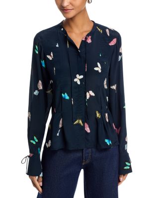 Click here for rag & bone Arden Printed Pleated Blouse prices