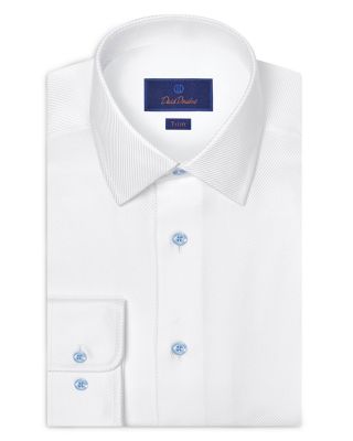 Click here for David Donahue Trim Fit Textured Twill Dress Shirt prices
