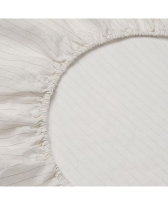 Click here for Piglet in Bed Folk Floral Linen Blend Fitted Sheet... prices