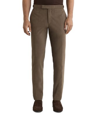 Click here for Reiss Regent Tailored Fit Brushed Twill Trousers prices