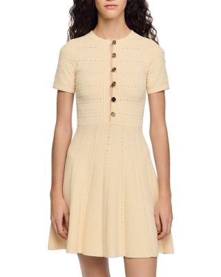 Click here for Sandro Milou Floral Knit Short Dress prices