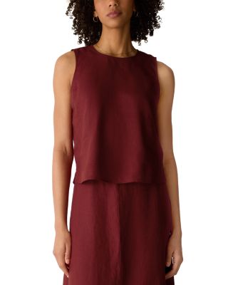 Click here for Eileen Fisher Round Neck Linen Top prices