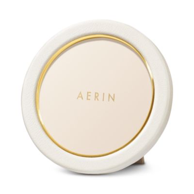 Click here for Aerin Piero Leather Round Frame  6 x 6 prices