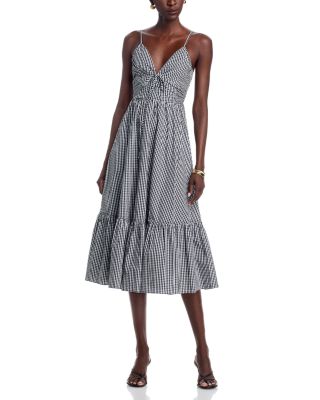 Click here for Michael Kors Gingham Cotton Midi Dress prices
