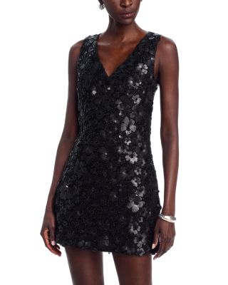 Click here for Michael Kors Sequin Flower V Neck Mini Dress prices