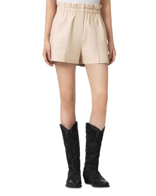 Click here for Allsaints Fran Leather Shorts prices
