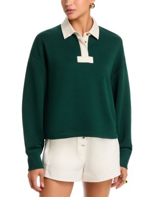 Click here for rag & bone Vintage Terry Mixed Media Polo Shirt prices