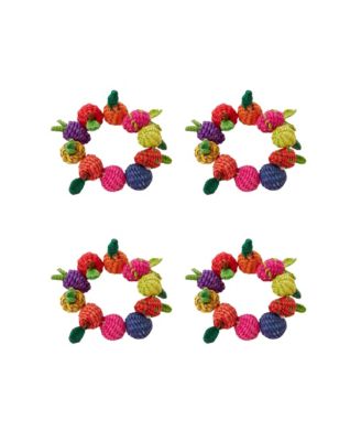 Click here for Coro Cora Multi Fruit Napkin Ring - Set of 4 prices