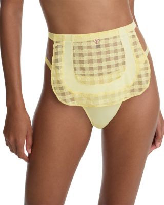 Click here for Skarlett Blue Bonbon Gingham Lace Half Apron prices