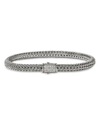 Click here for John Hardy Sterling Silver Icon Diamond Woven Brac... prices