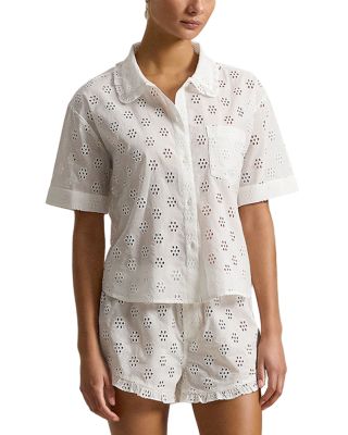 Click here for Polo Ralph Lauren Eyelet Embroidered Sleep Shirt prices