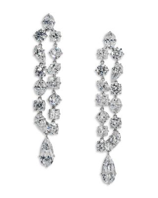 Click here for Nadri Riveria Cubic Zirconia Double Linear Earring... prices