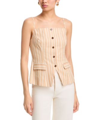 Click here for French Connection Aspen Striped Tailored Top prices