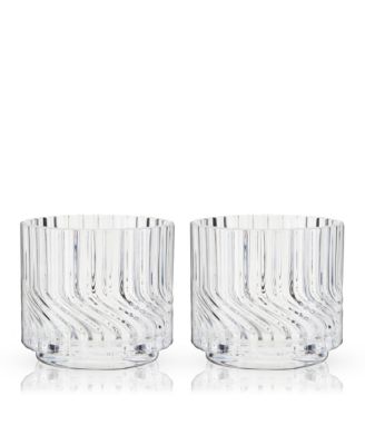 Click here for Viski Zephyr Crystal Lowball Tumblers  Set of 2 prices