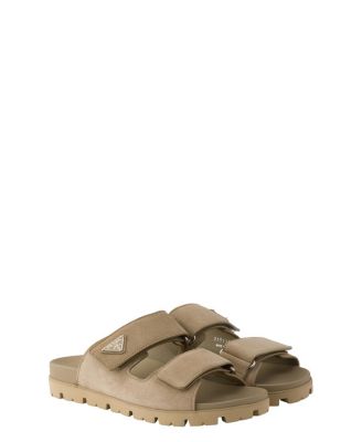 Click here for Prada Mens Suede Band Sandals prices