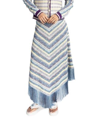 Click here for Anna Sui Serape Knit Fringe Skirt prices