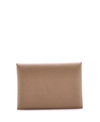 Click here for Pre-Owned HERMES Calvi Duo Card Holder Chevre Myso... prices