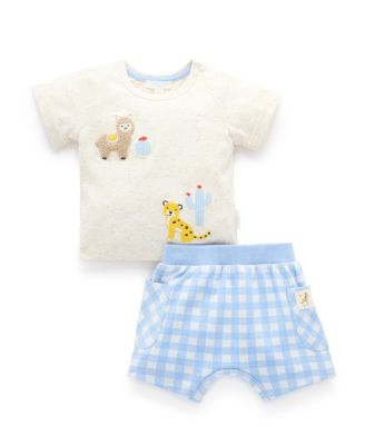 Click here for Purebaby Boys Gingham Short and Tee Set - Baby prices