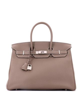 Click here for Pre-Owned HERMES Birkin 35 Handbag Grey Togo with... prices