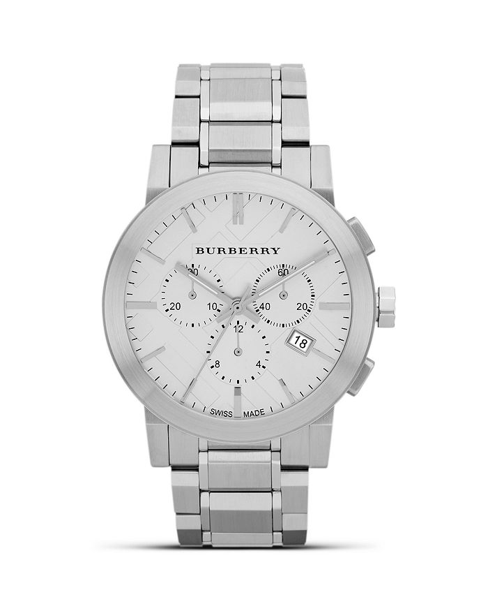 Burberry Silver Bracelet Watch, 42mm | Bloomingdale's