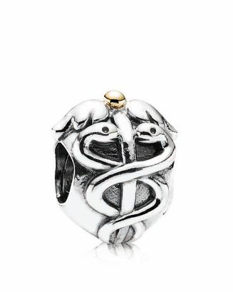 Pandora Charm - Sterling Silver & 14K Gold Life Saver, Moments ...
