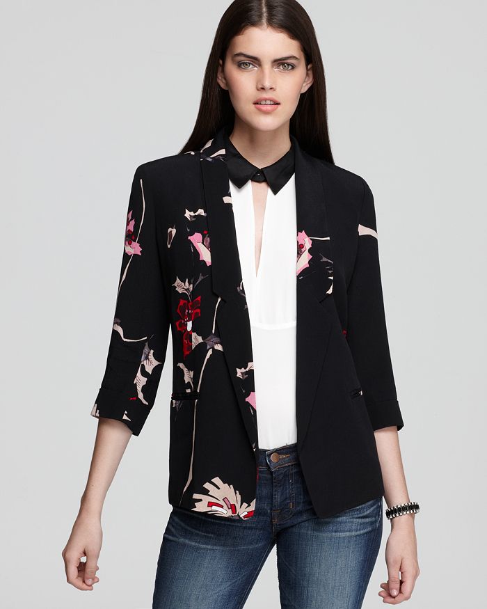 FRENCH CONNECTION Blazer - Anya Floral Printed | Bloomingdale's